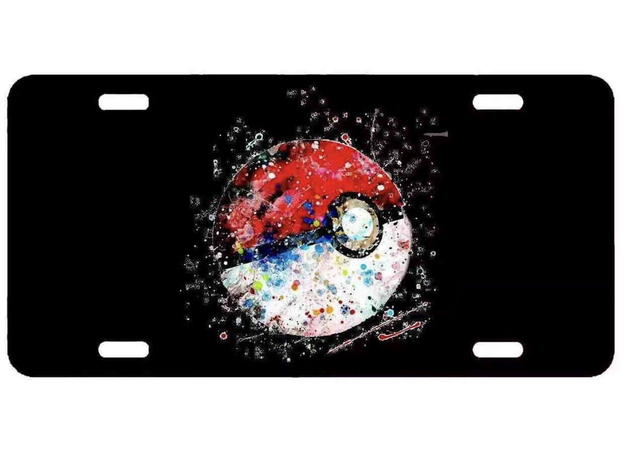 Poke Ball, Pokémon , License Plate New Car Tag Metal Aluminum, USA ...