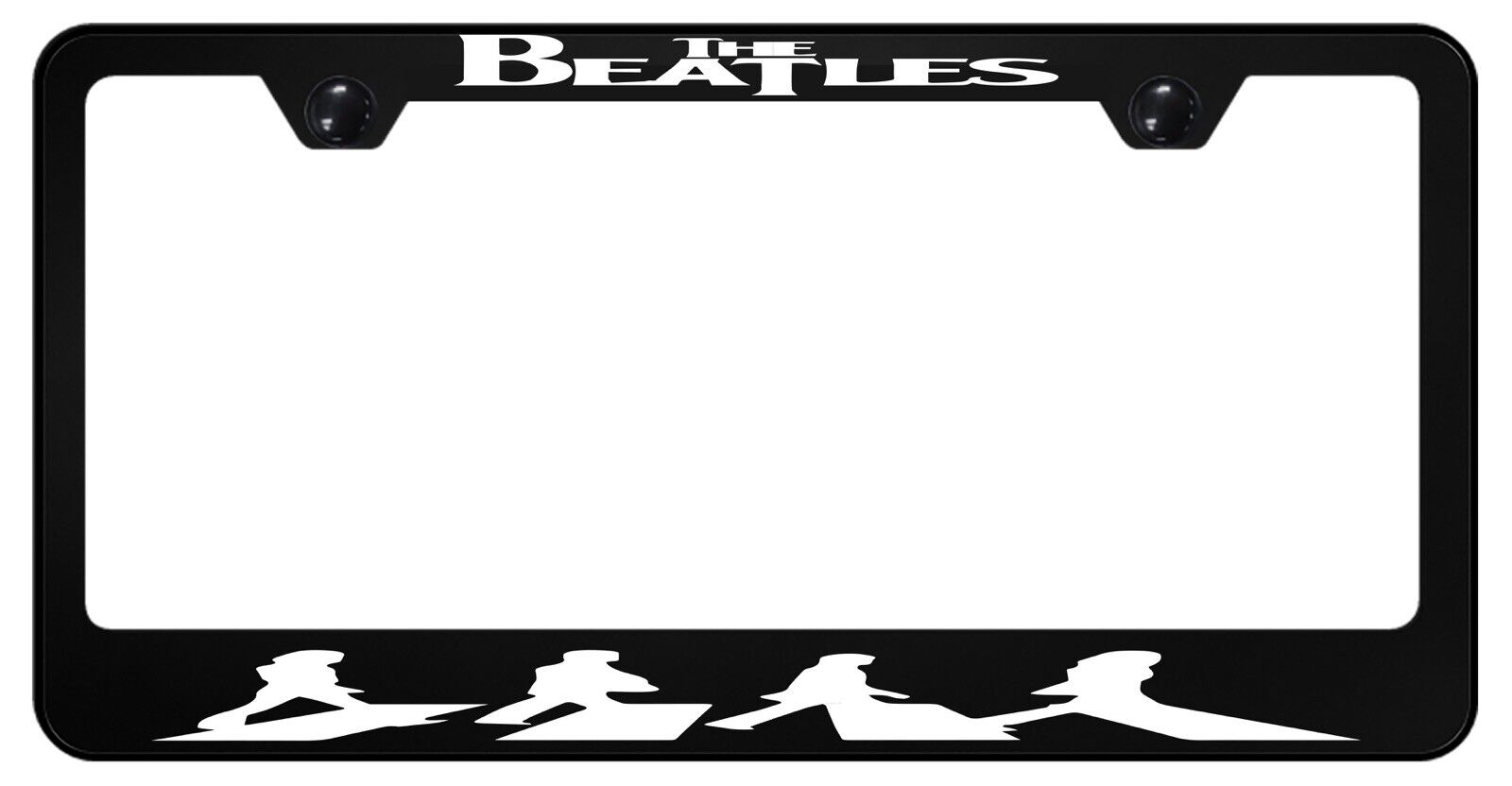 "The Beatles" Black License Plate Frame