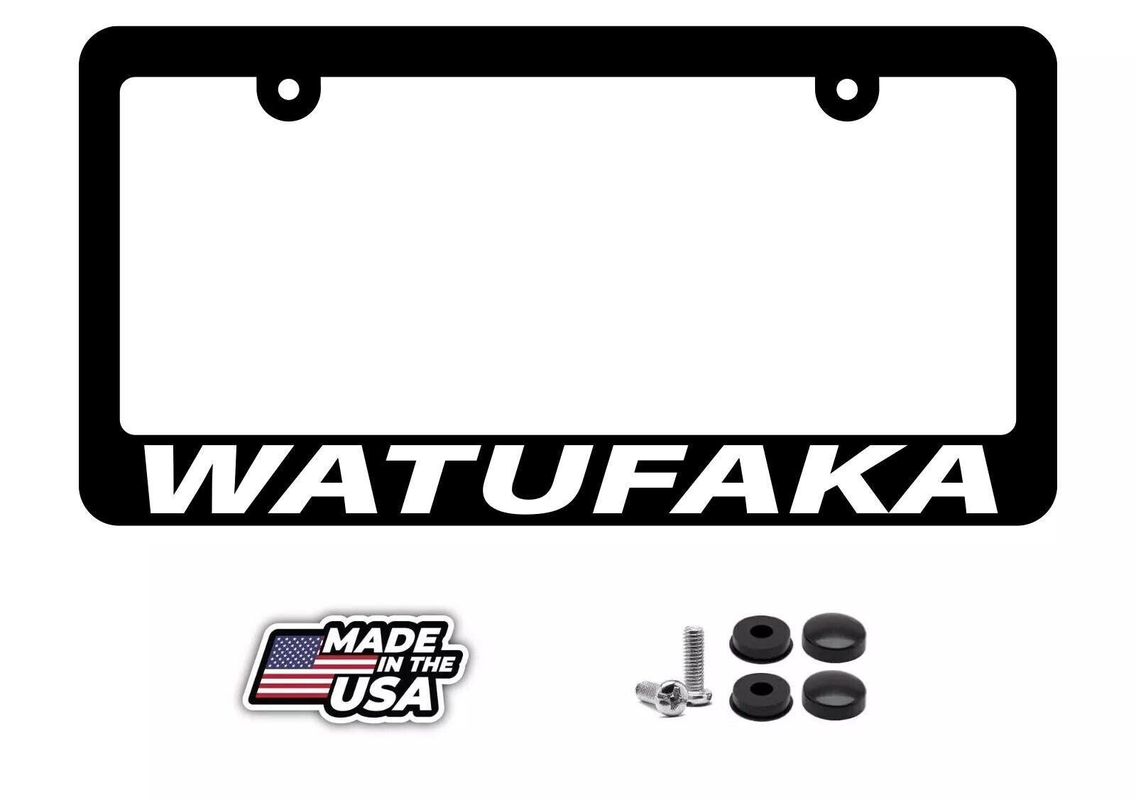 Watufaka License Plate Frame Black HI Hawaii aloha mahalo