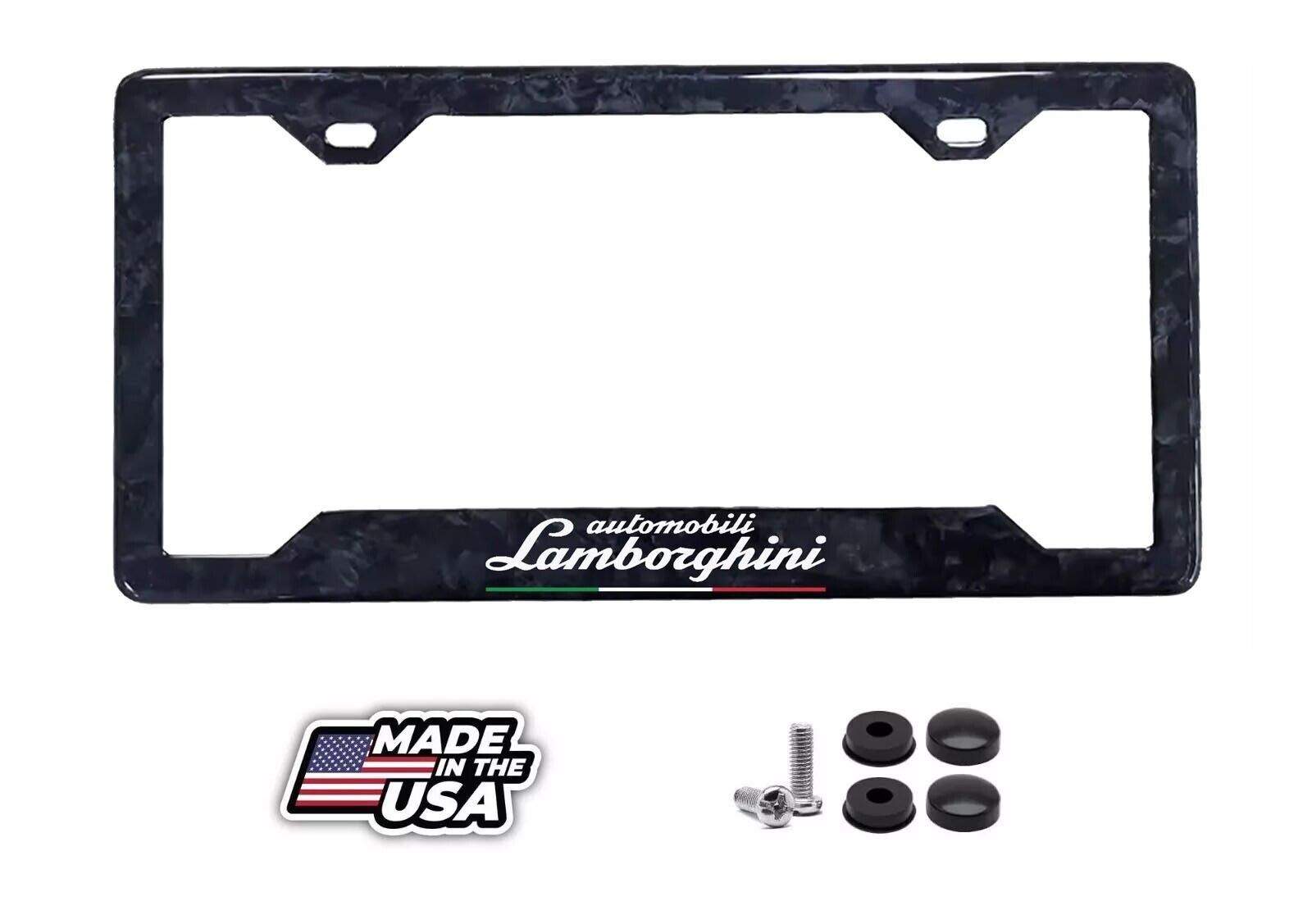 LAMBORGHINI Automobili 100% REAL FORGED CARBON FIBER CAR LICENSE PLATE ...