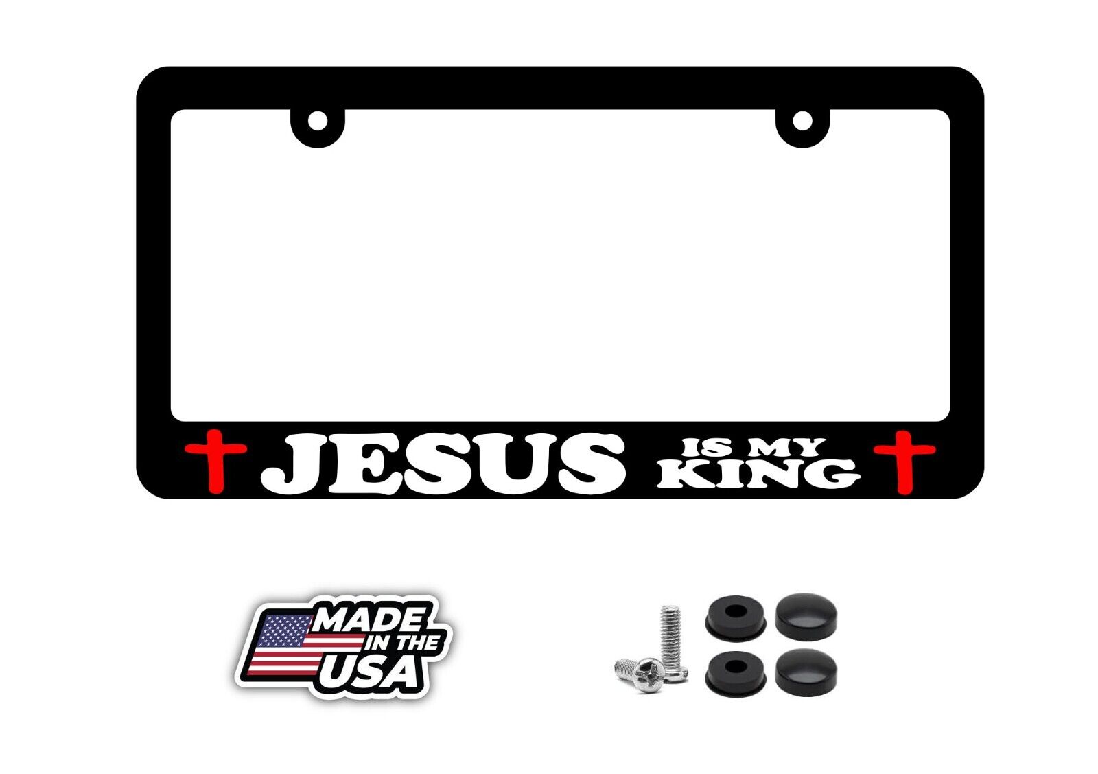 JESUS IS MY KING Christian Jesus License Plate Frame