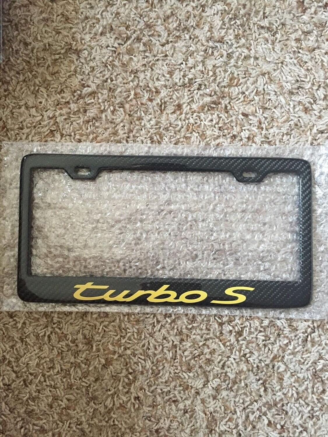 Real Handmade Carbon Fiber License Plate Frame For Porsche 911 Turbo S ...