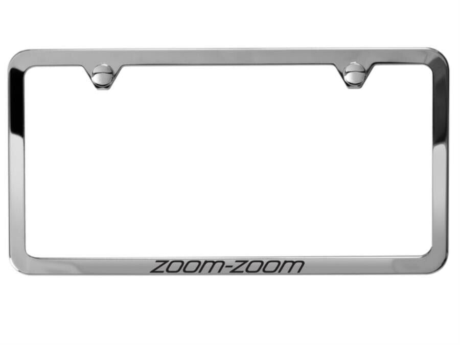 Genuine Mazda Zoom-Zoom License Plate Stainless Steel Frame Polished ...