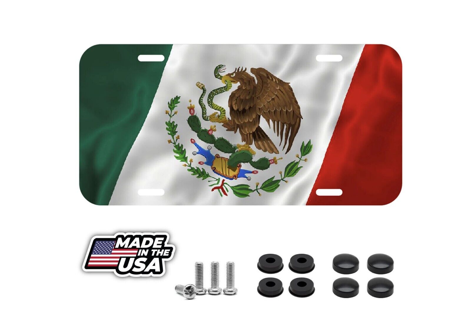 Mexican Flag License Plate Vehicle Auto Tag Mexico City Oaxaca FREE ...