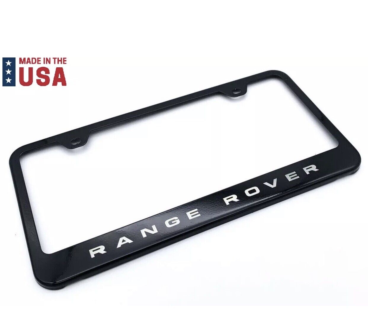 Range Rover Black License Plate Frame (Laser Etched Premium Design)