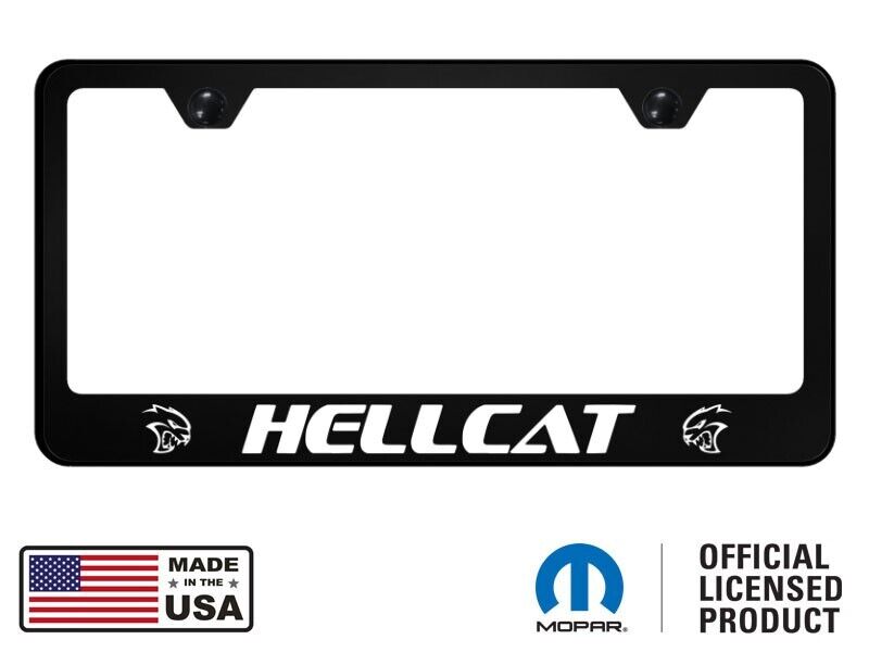 Mopar Hellcat White Logo Polycarbonate License Plate Frame Official ...