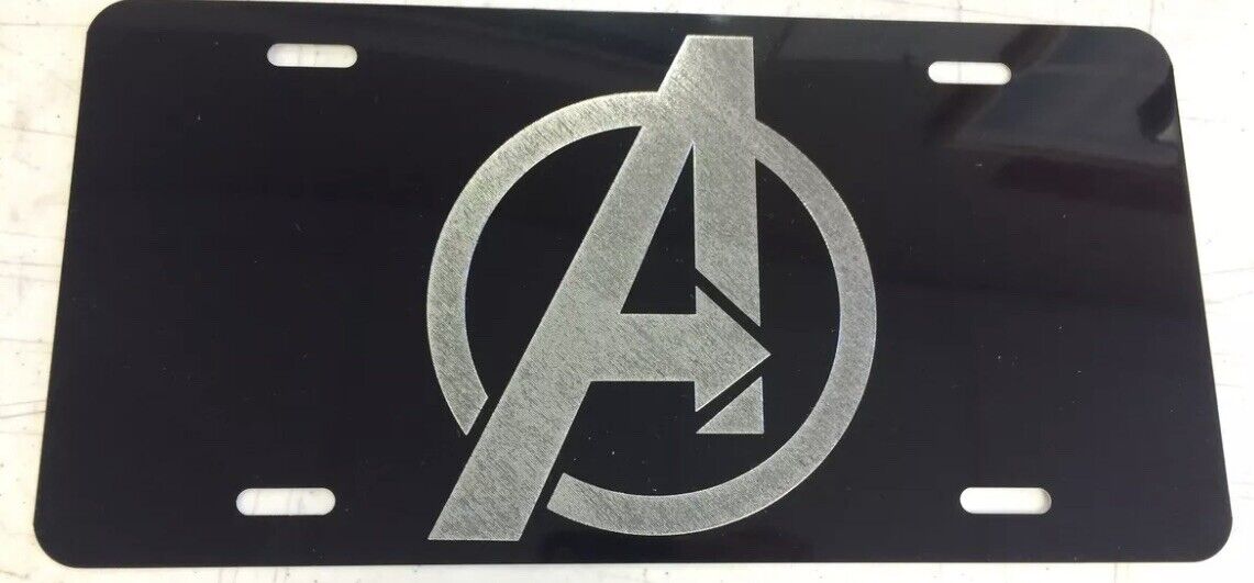 Avengers LOGO Car Tag Diamond Etched on Aluminum License Plate ...
