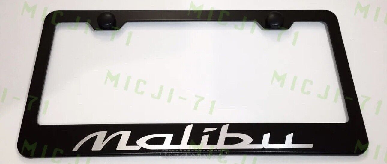 Malibu Stainless Steel License Plate Frame Holder Rust Free