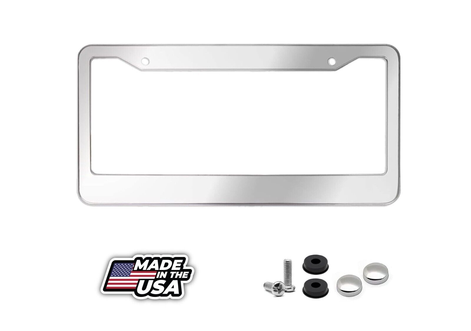Heavy Duty 304 Stainless Steel License Plate Frame Including Mounting ...