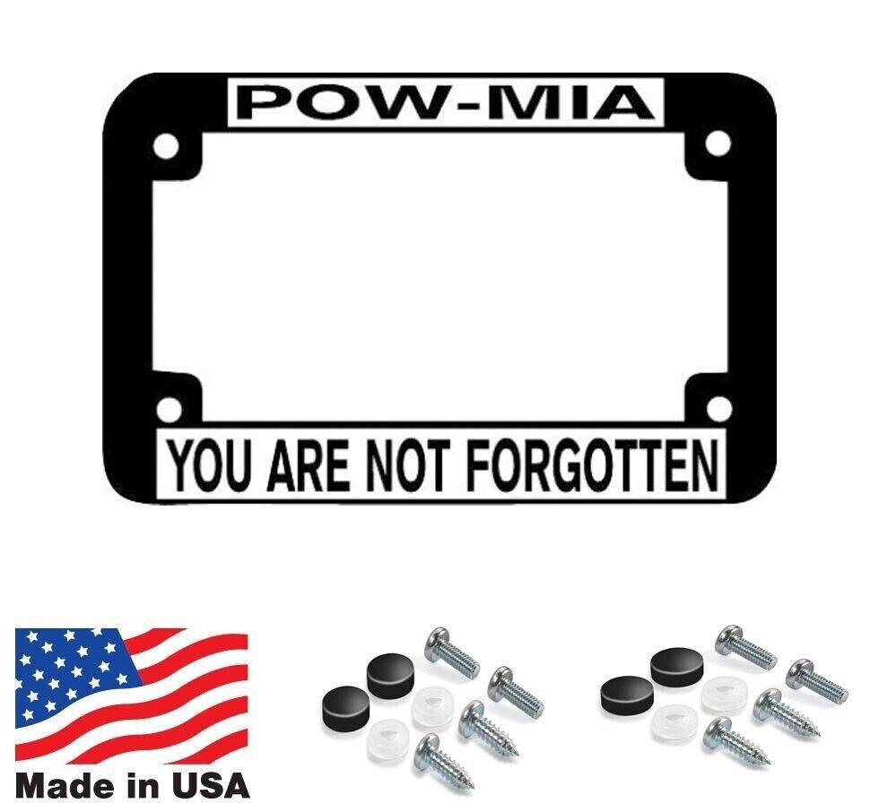 MOTORCYCLE FRAME POW MIA YOU ARE NOT FORGOTTEN VETERAN License Plate Frame