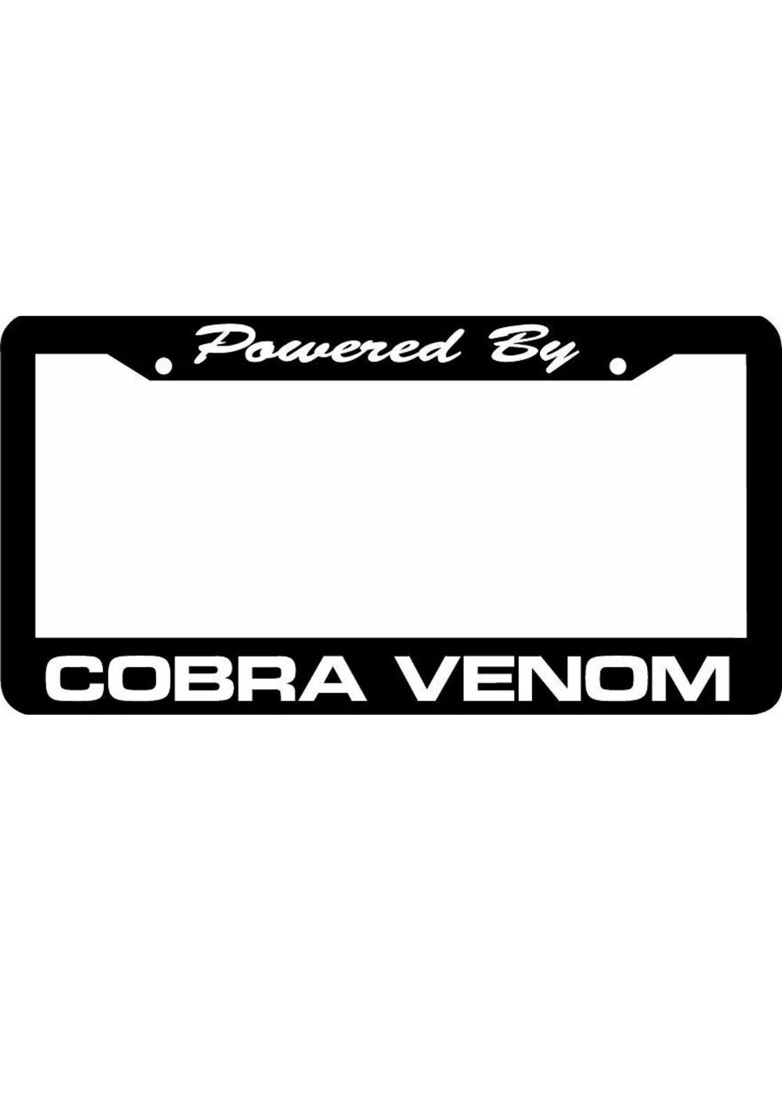 POWERED BY COBRA VENOM License Plate Frame
