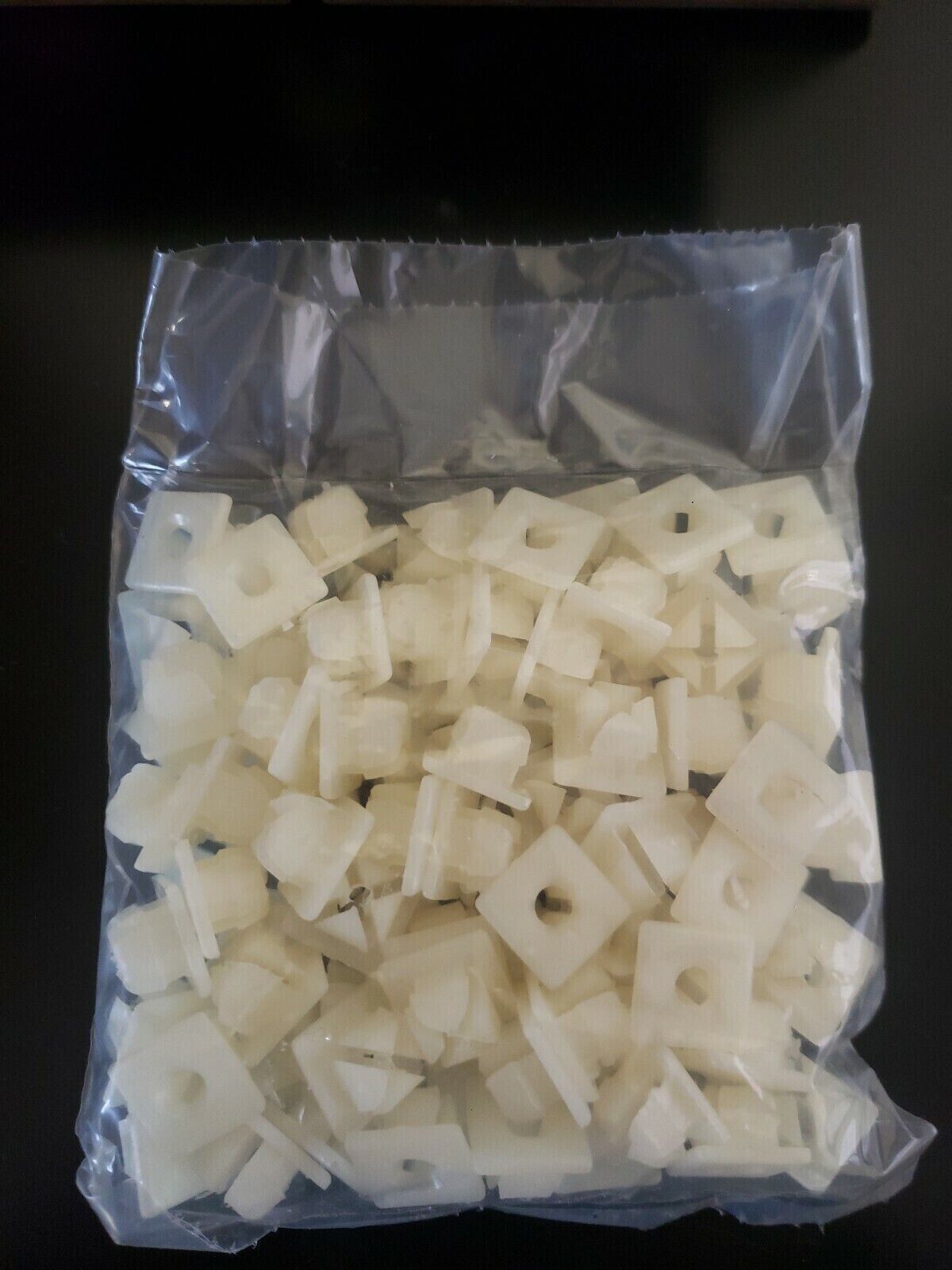100 white Universal License Plate screw Mounting Hardware Plastic ...