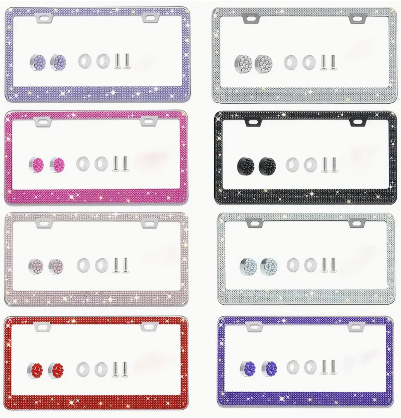 Unbreakable Bling License Plate Frame Glitter Crystal Sparkling ...