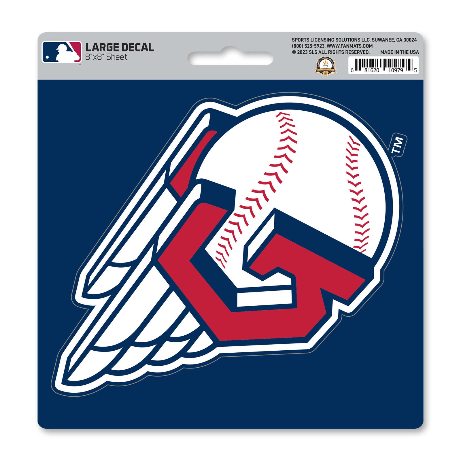 MLB Cleveland Guardians Decal Large 8"X8" Auto RV Boat Cooler Luggage ...