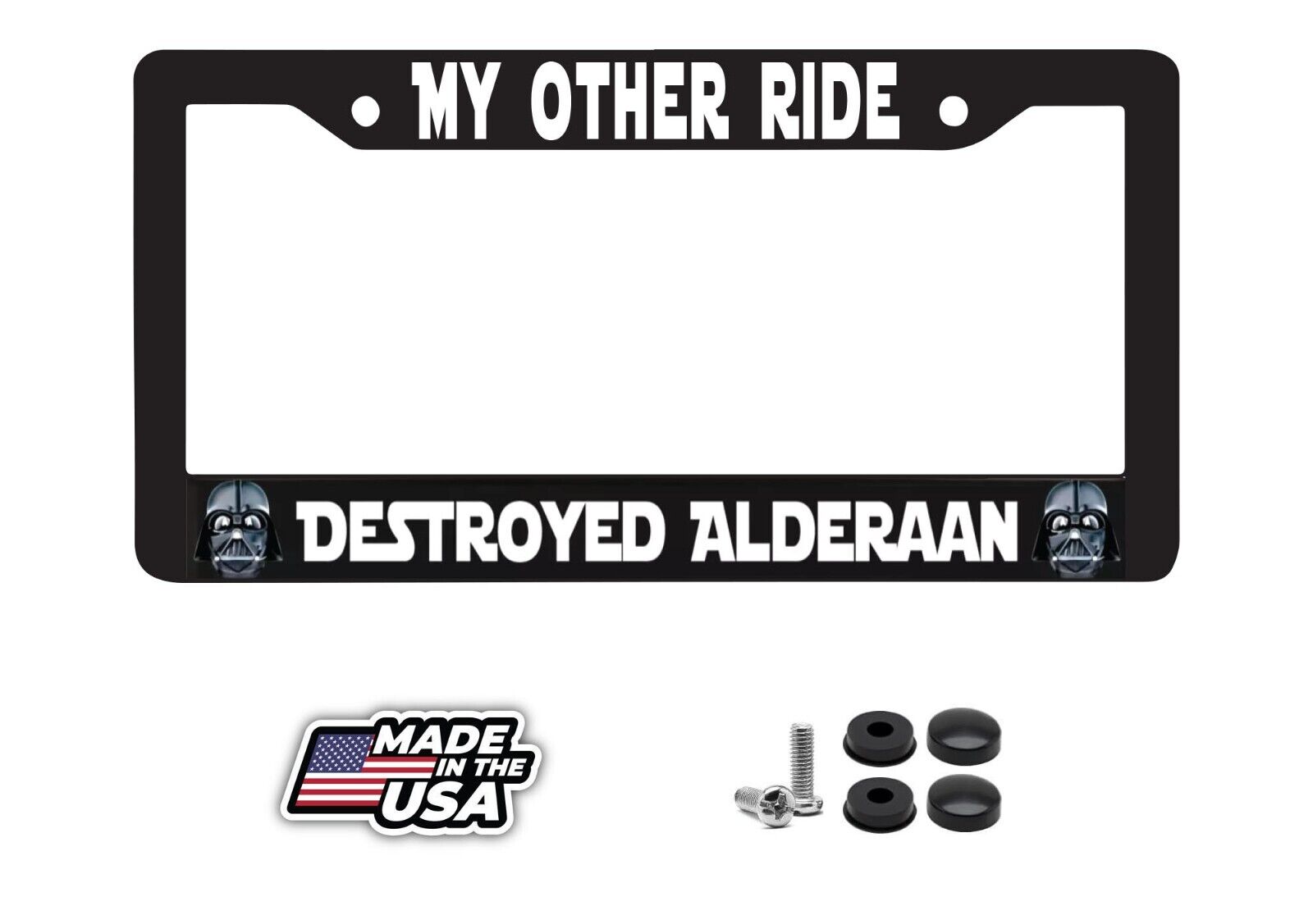 My Other Ride Destroyed Alderaan for Star Wars Black Plastic License ...