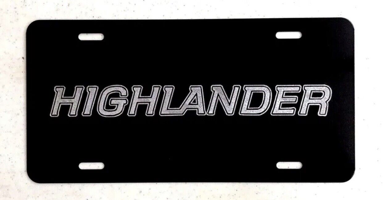 DEEP Engraved TOYOTA HIGHLANDER Car Tag Diamond Etched Aluminum License ...