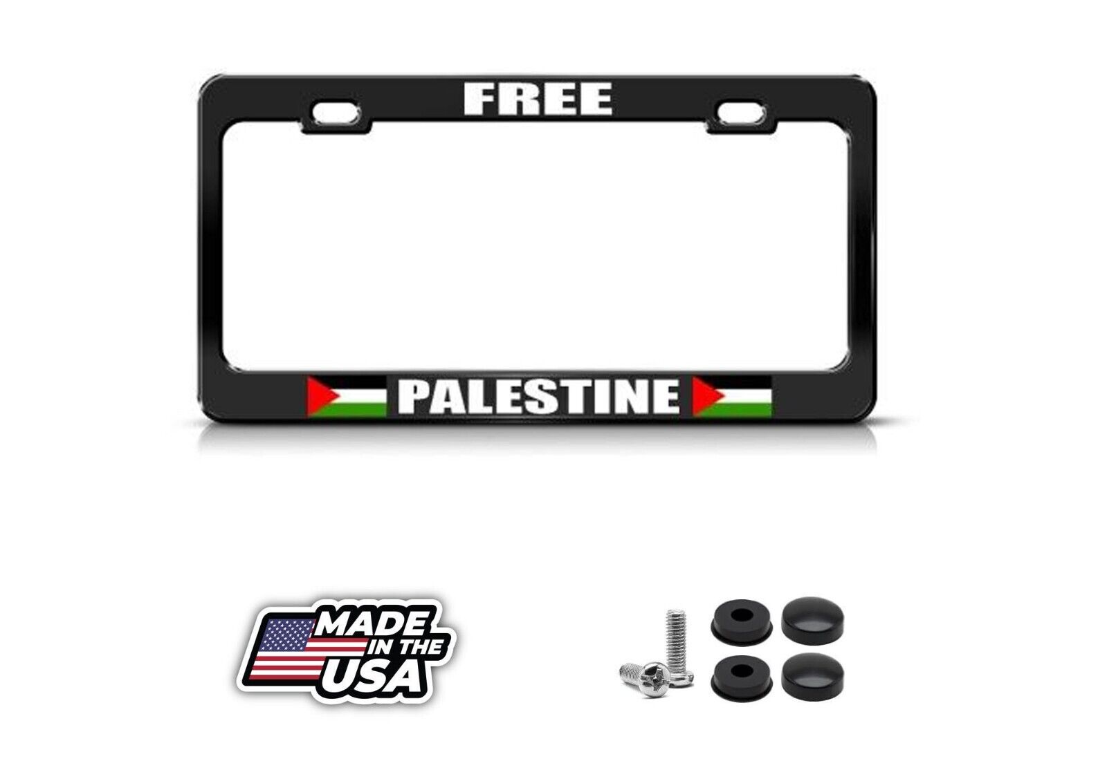 FREE PALESTINE PALESTINIAN COUNTRY Metal License Plate Frame Holder