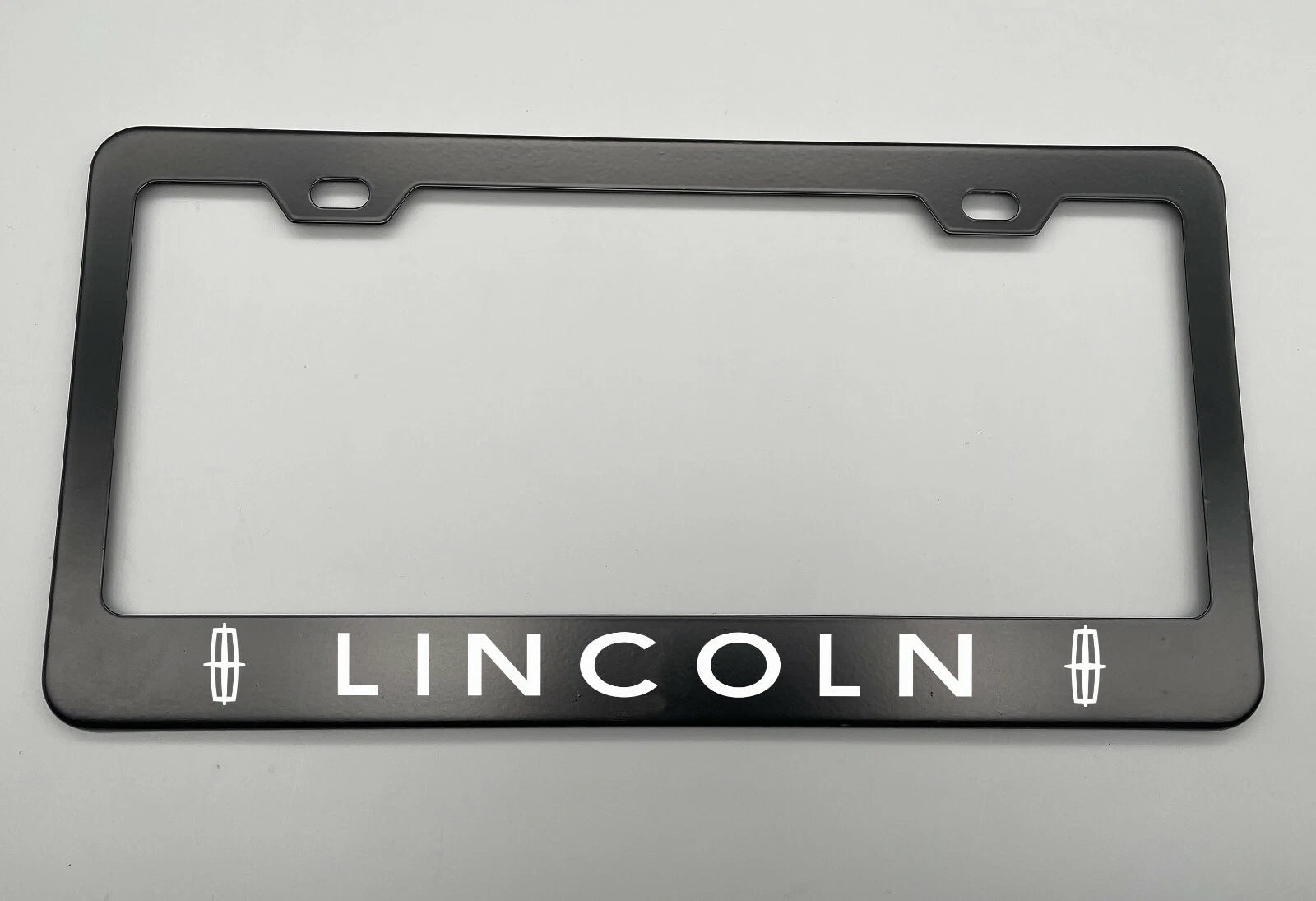 Laser Engraved Lincoln License Plate Frame Stainless Steel Black, Front ...