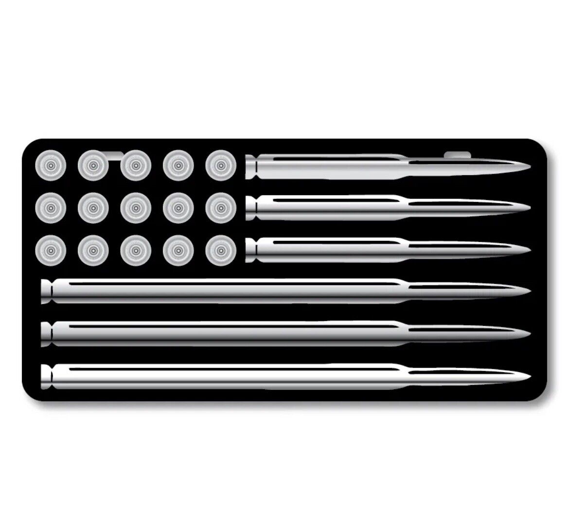American Flag Bullets & Ammo Vanity License Plate Car Truck Accessory ...