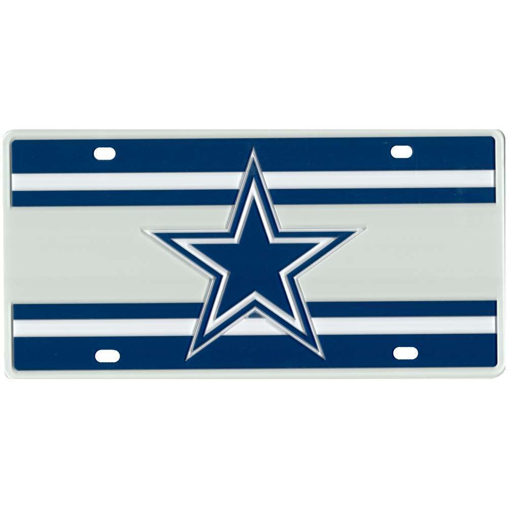 NFL Dallas Cowboys Full Color Super Stripe Inlay License Plate ...