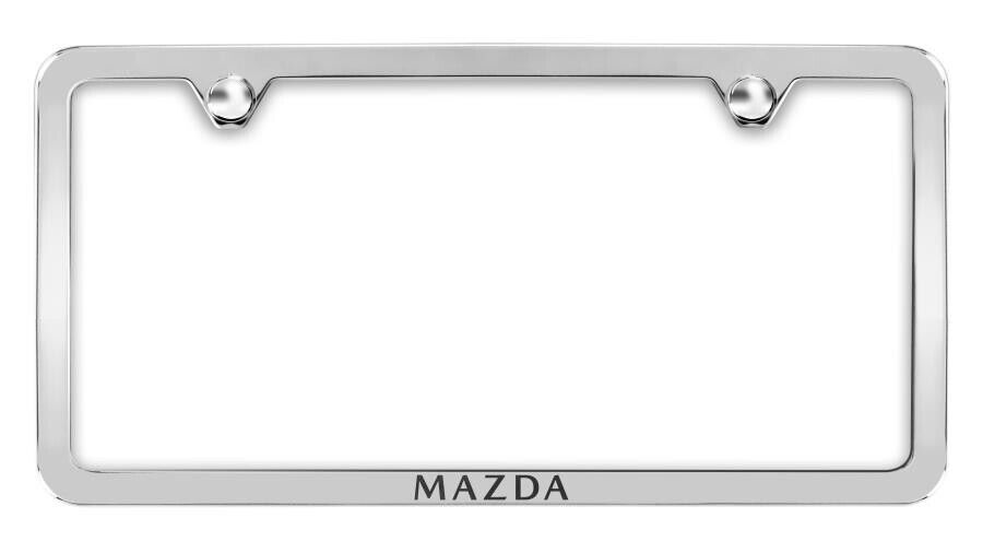 Genuine Mazda License Plate Stainless Steel Frame Polished Slimline ...