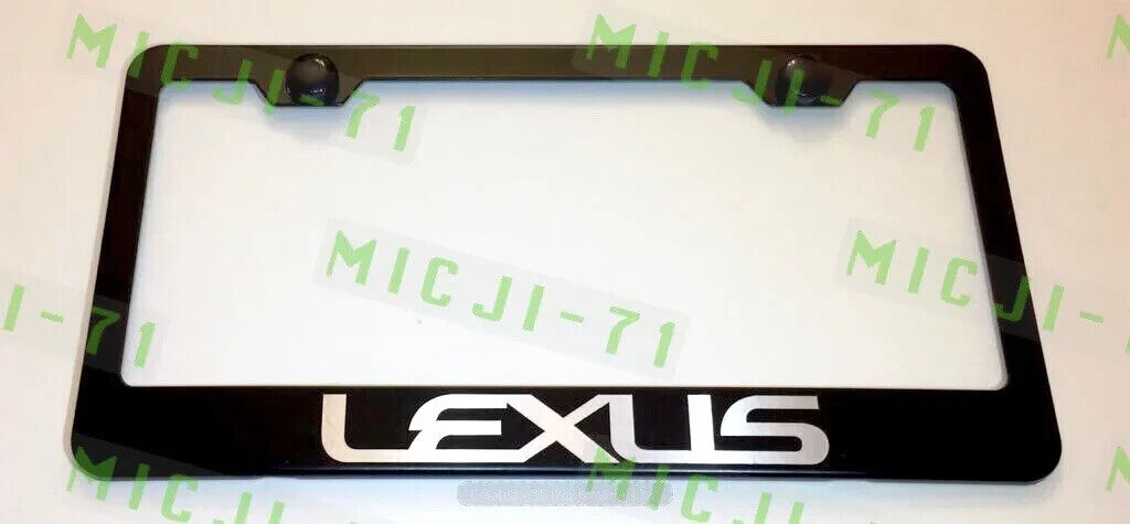 Lexus Letter Laser Style Black Stainless Steel License Plate Frame Rust ...