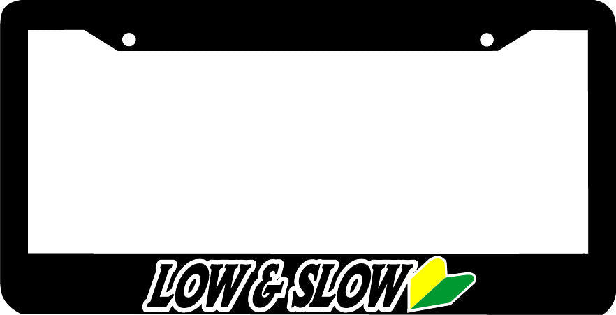 LOW SLOW jdm JDM wakaba leaf License Plate Frame