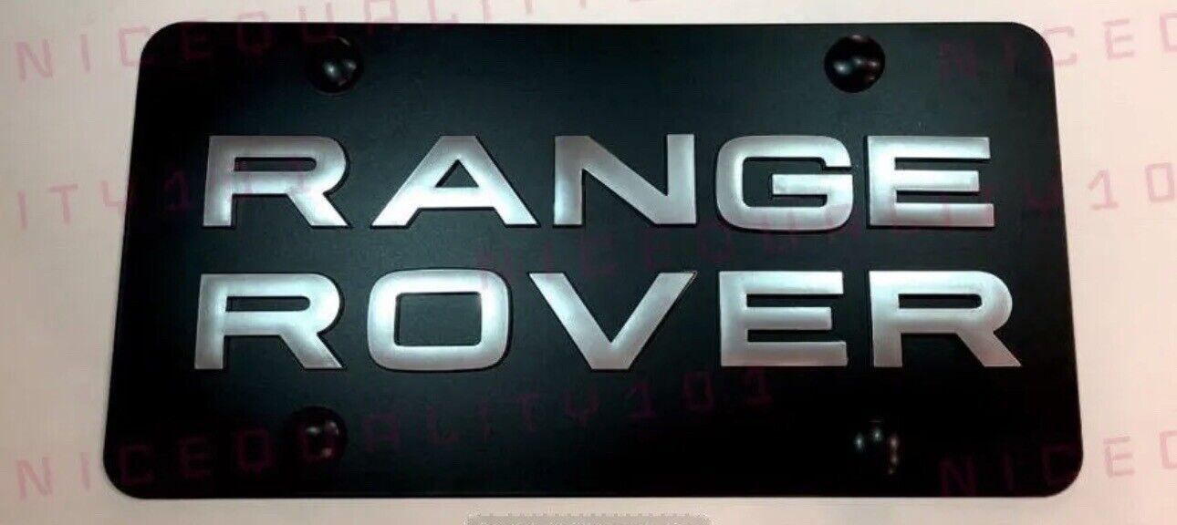 3D Range Rover Front Stainless Steel Finished License Plate Frame Holder
