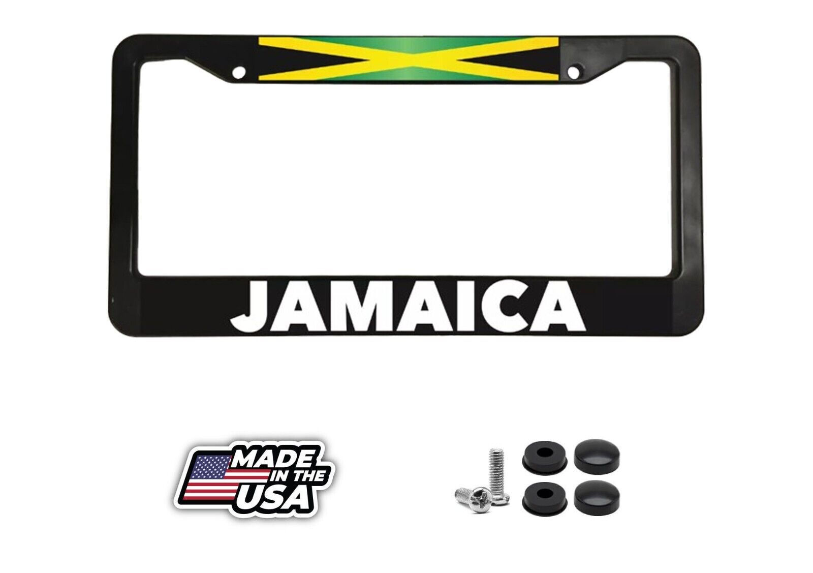JAMAICA JAMAICAN KINGSTON CARIBBEAN OCHO RIOS Black License Plate Frame NEW