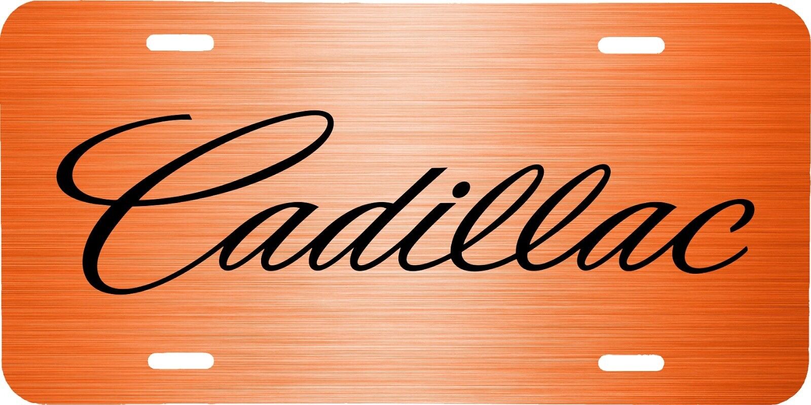 CADILLAC CTS ESCALADE XTS ORANGE BRUSHED LOOK VEHICLE LICENSE PLATE TA ...