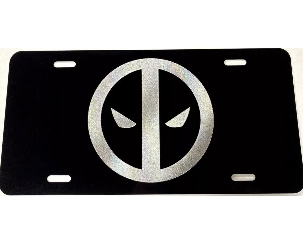 NEW DEADPOOL 2 Logo Diamond Etched Engraved License Plate Car Tag Great ...