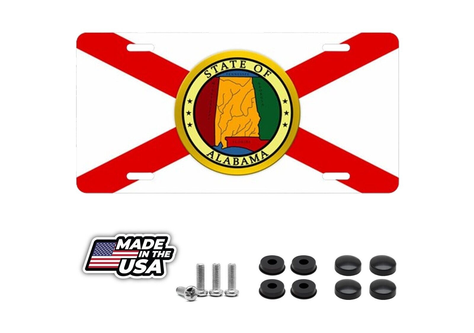 Alabama State Flag License Plate – License Plate Frame