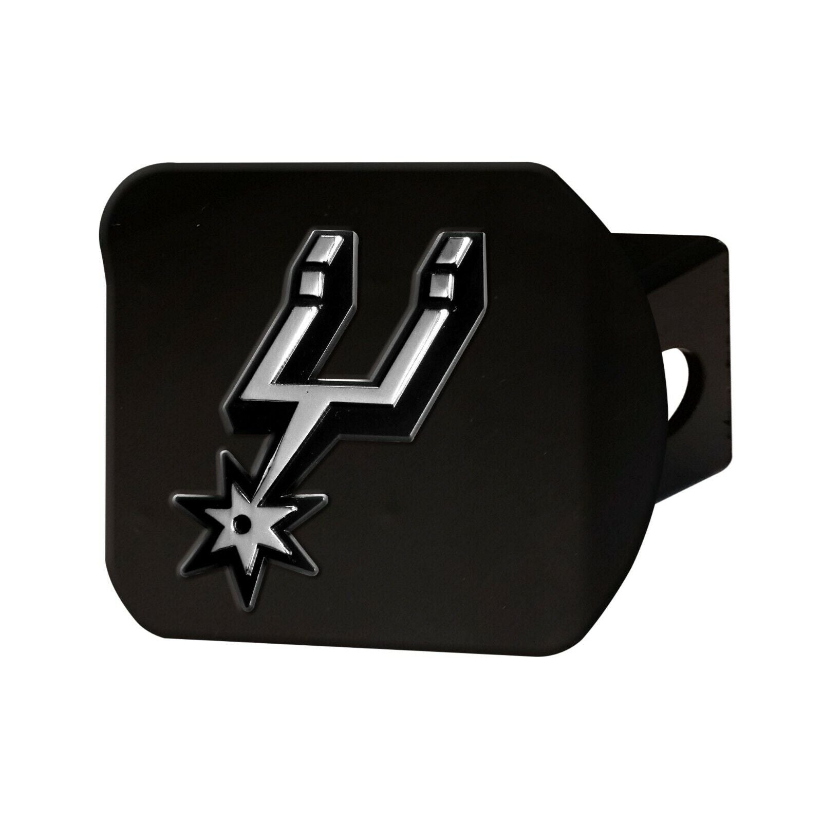 NBA San Antonio Spurs 3D Chrome on Black Metal Hitch Cover – License ...