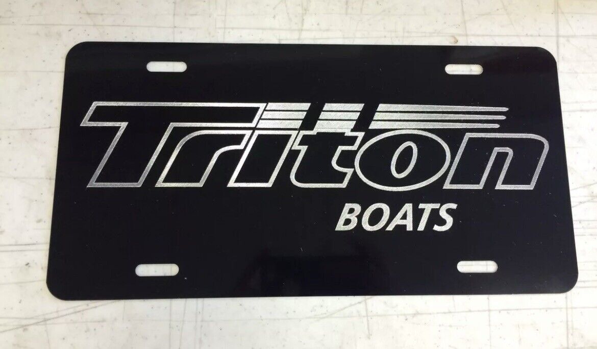 Triton Boats LOGO Car Tag Diamond Etched on Aluminum License Plate ...