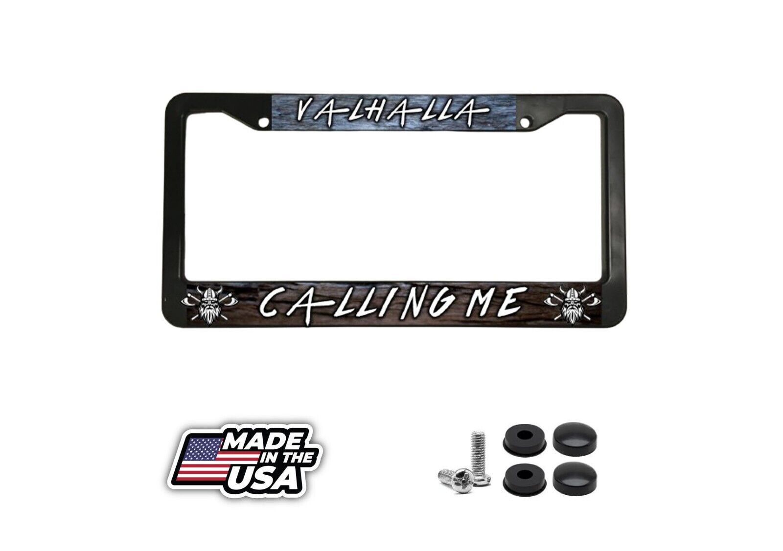 VALHALLA CALLING ME NORSE Ragnarök VIKING Army Black License Plate ...