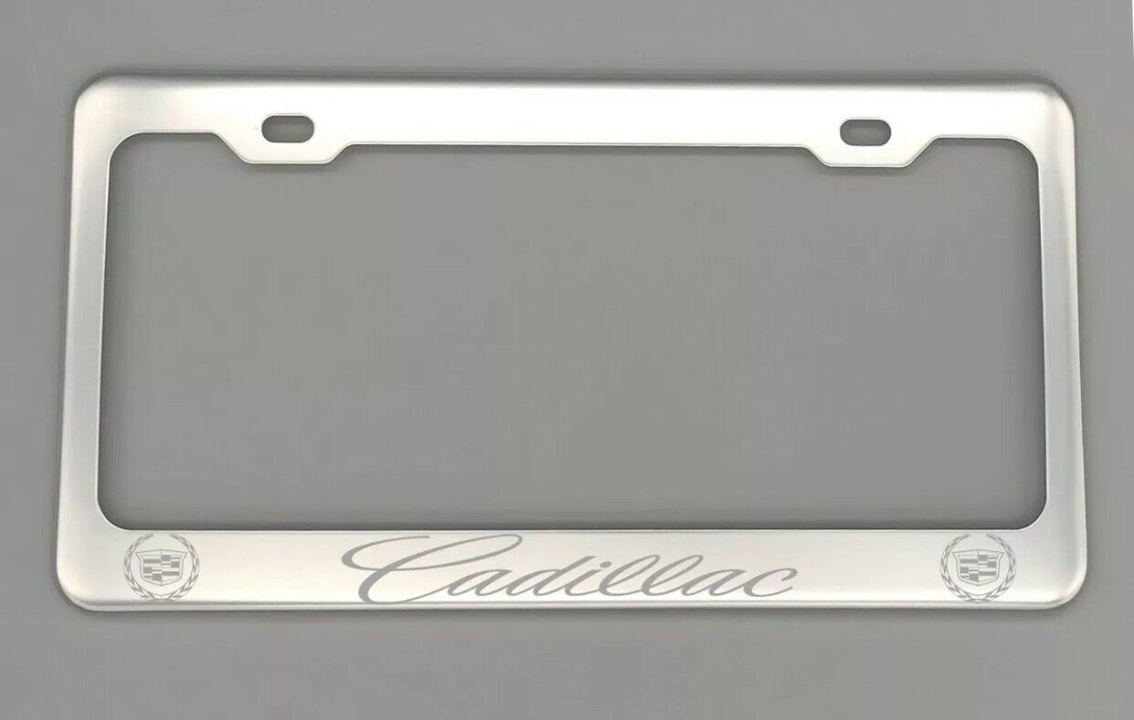 CADILLAC LICENSE PLATE FRAME Laser Engraved Anodized Aluminum – License ...