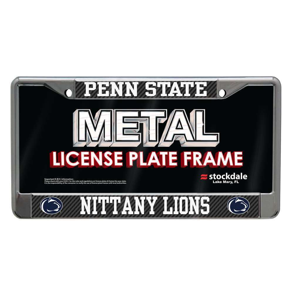 NCAA Penn State Nittany Lions Metal License Plate Frame - Carbon Fiber