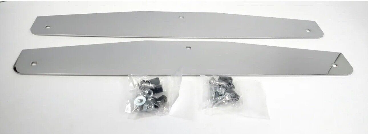 Pair Chrome Mud Flap Weights 24x4 Bolt Thru for Peterbilt Freightliner ...