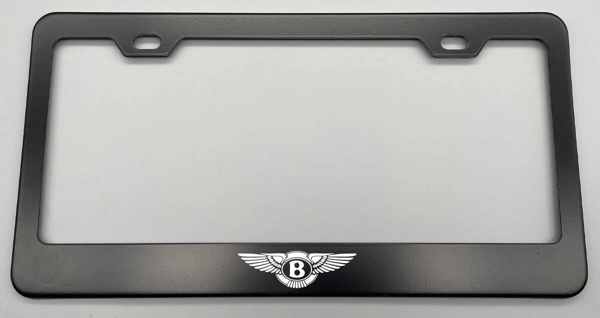 Laser Engraved Stainless Steel Finished License Plate Frame Bently