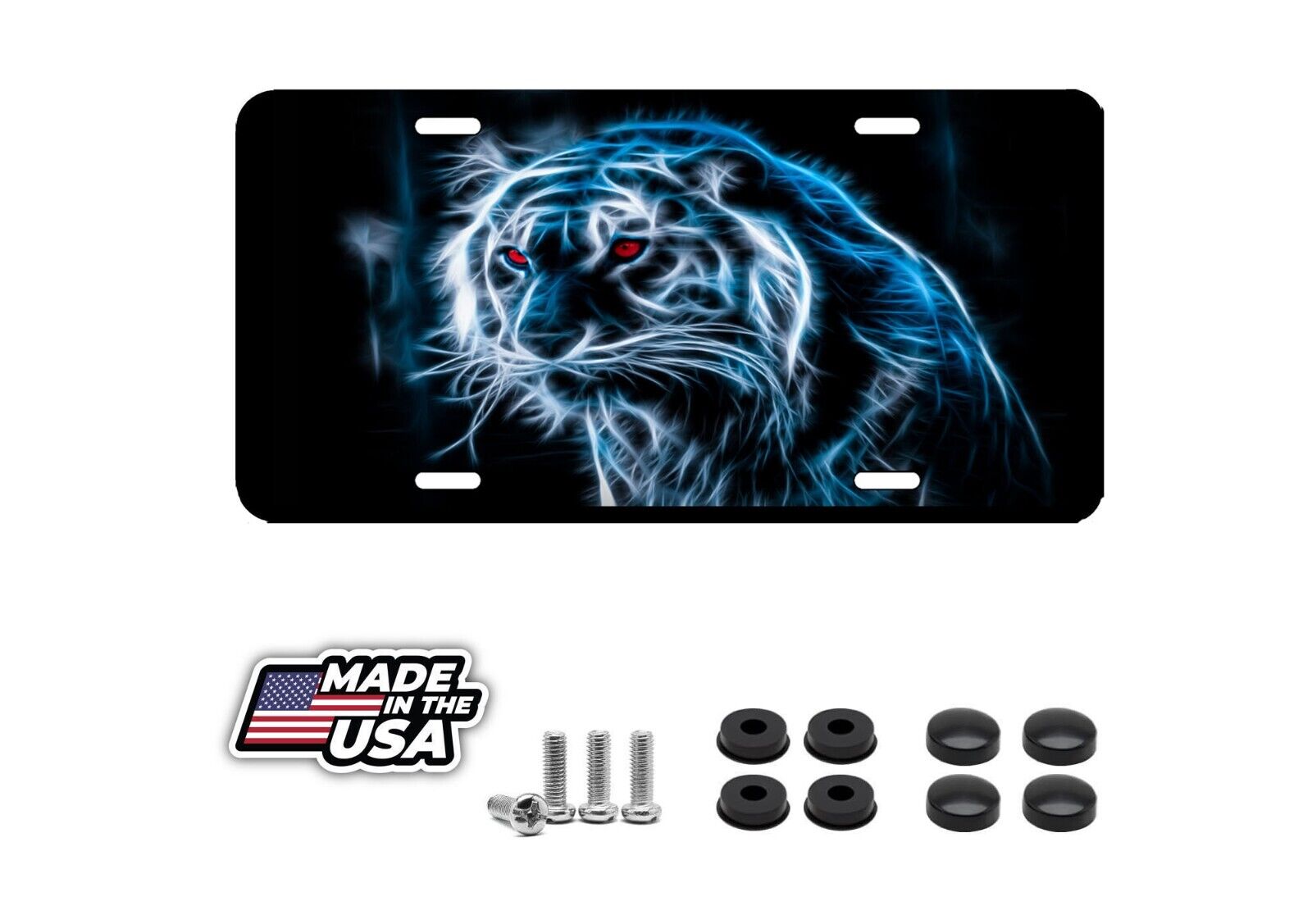 TIGER WITH RED EYES License Plate FREE SHIPPING – License Plate Frame