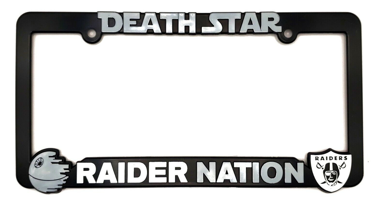 NFL Las Vegas Raiders "Deathstar" License Plate Frame
