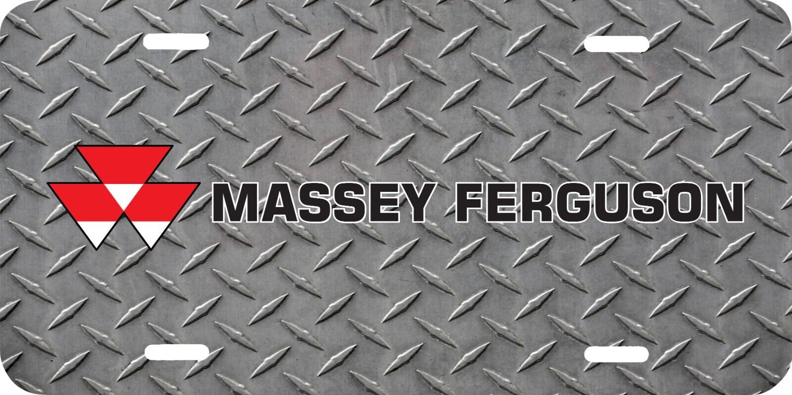 MASSEY FERGUSON TRACTOR LOGO DIAMOND PLATE LOOK LICENSE PLATE CAR TAG ...