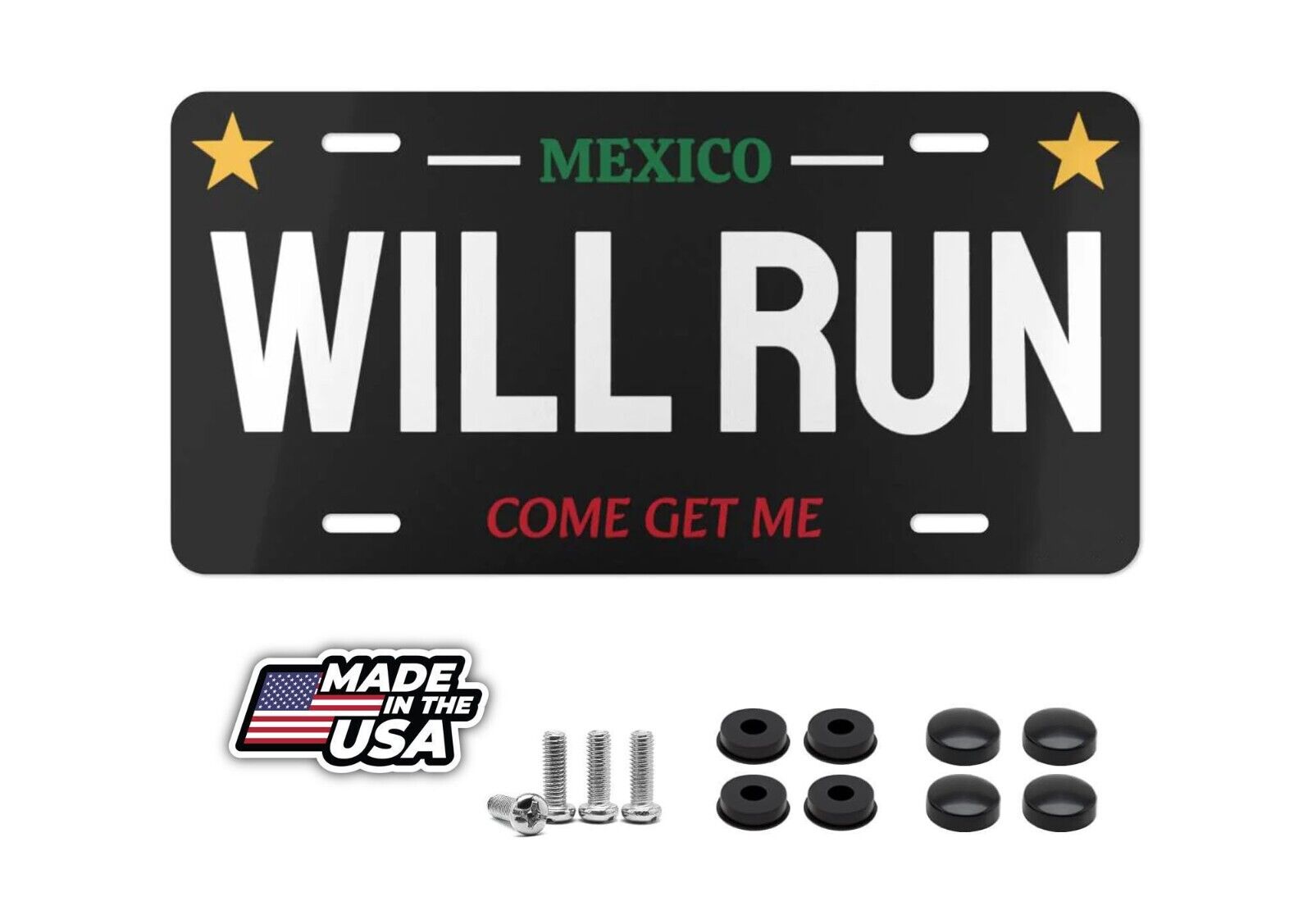WILL RUN Mexico License Plate including Hardware Made In USA – License ...