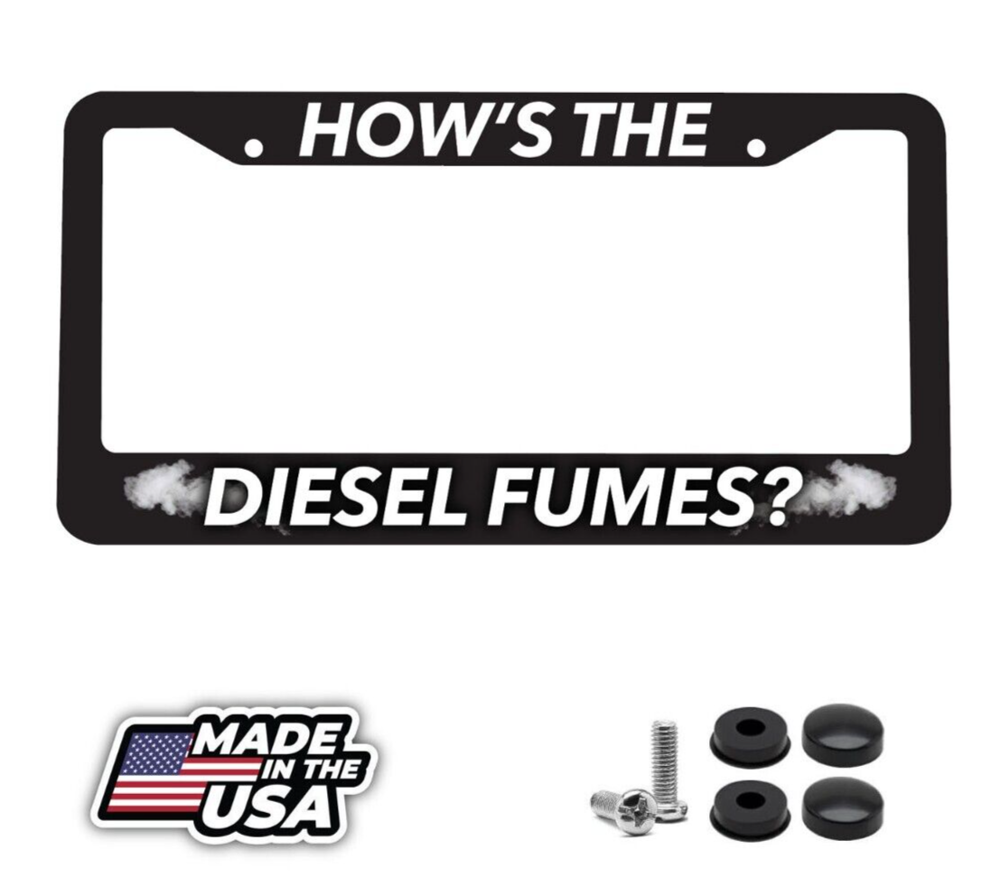 How's The Diesel Fumes? Turbo Cummins F250 F350 Lifted Car License ...