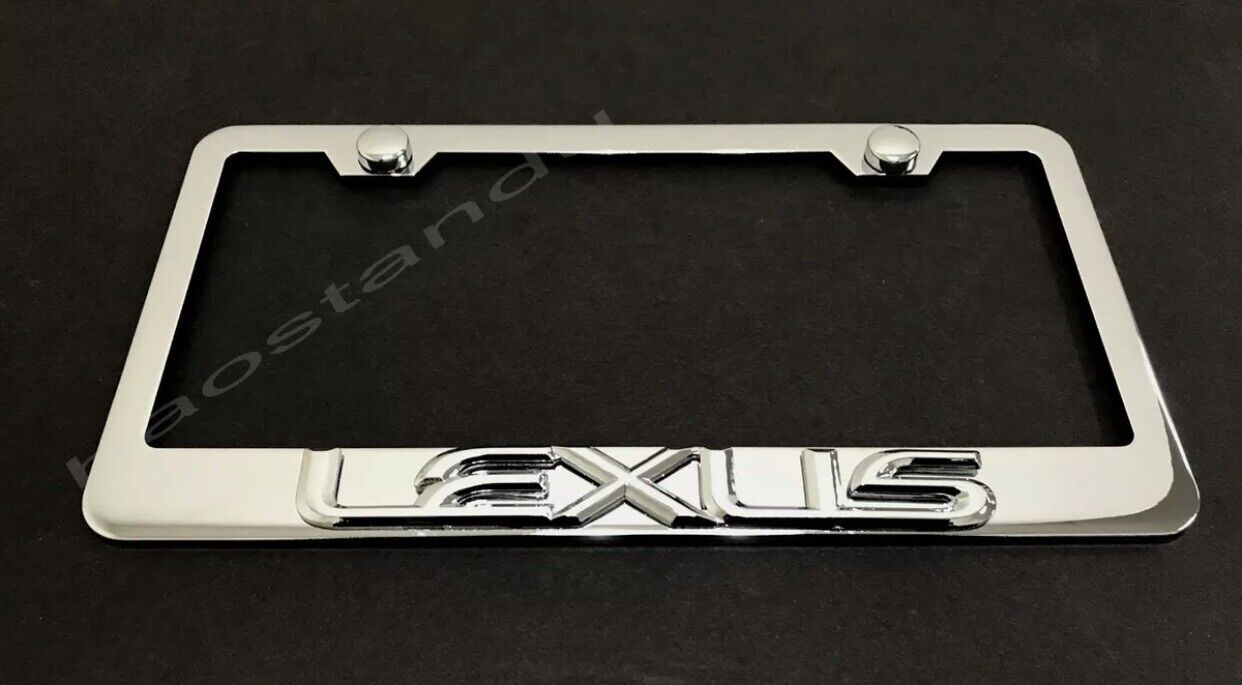 1x Lexus 3D Emblem STAINLESS STEEL License Plate Frame RUST FREE ...