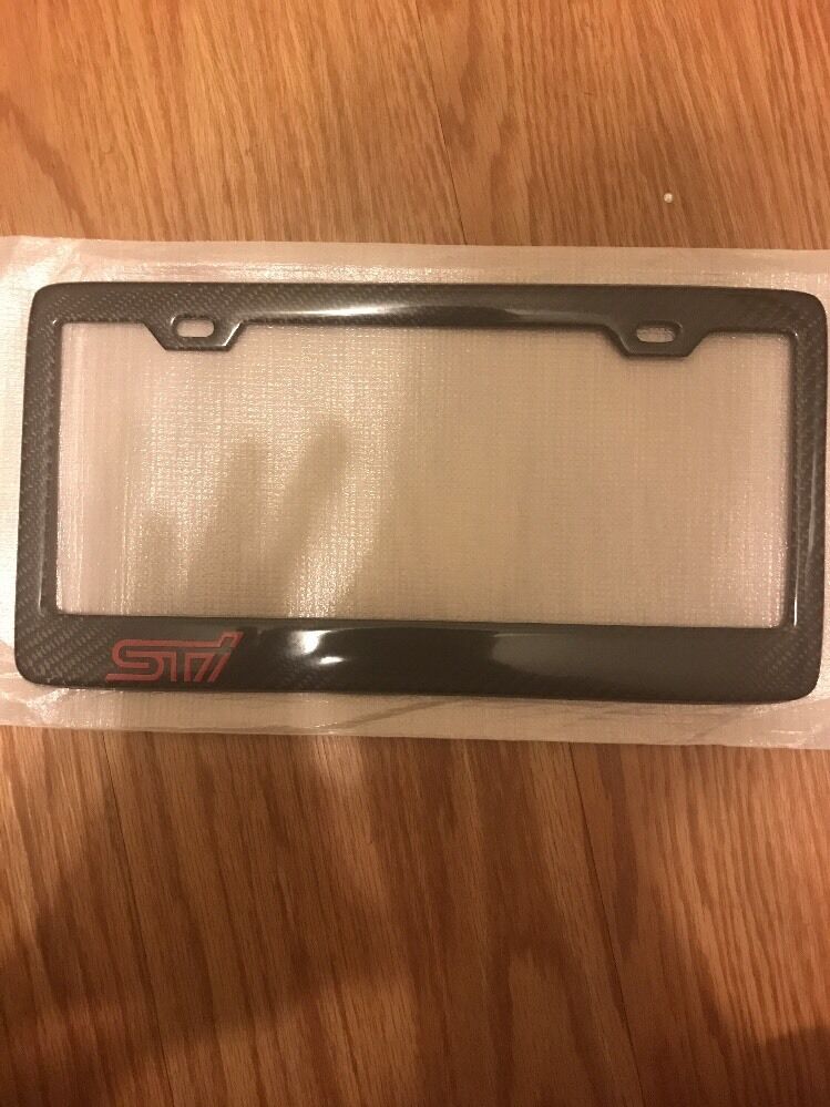 Real Carbon Fiber License Plate Frame for STI Subaru Impreza WRX BRZ ...