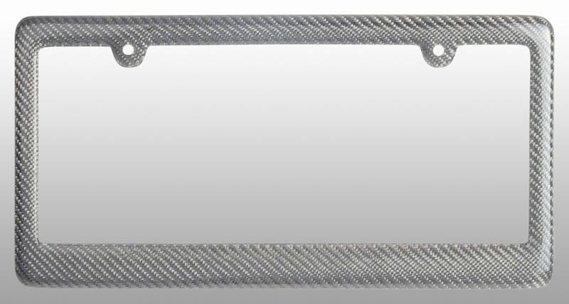 REAL 100% Silver CARBON FIBER LICENSE Plate Frame COVER 3K TWILL JDM ...