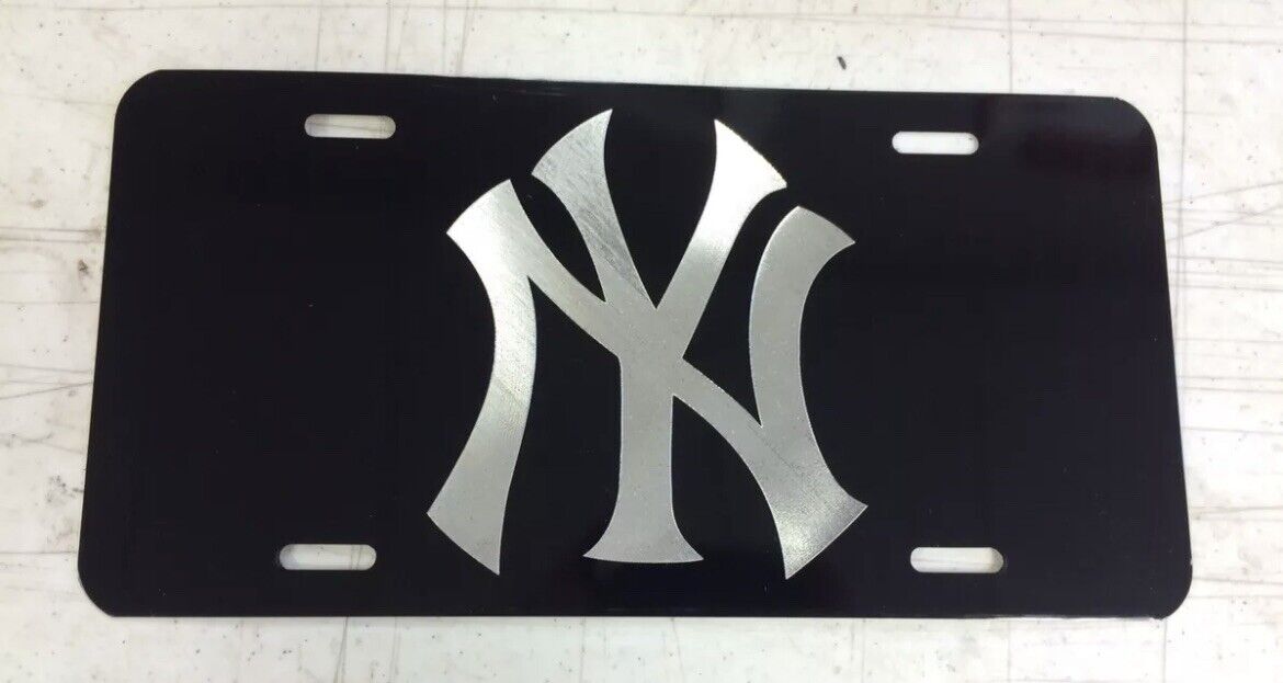 New York Yankees 1 Car Tag Diamond Etched on Aluminum License Plate ...