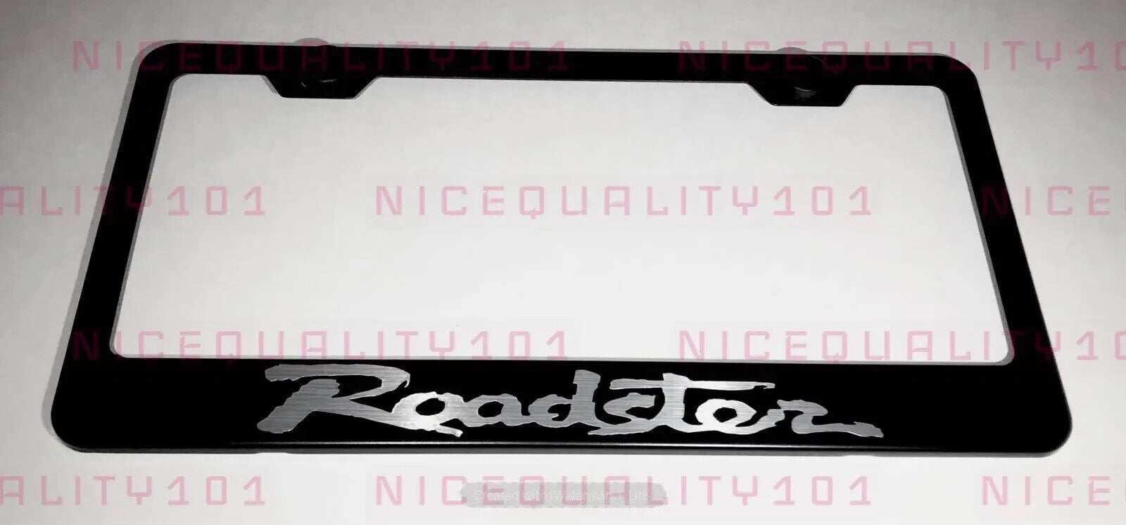 Roadster Stainless Steel Finished License Plate Frame Holder Rust Free v4