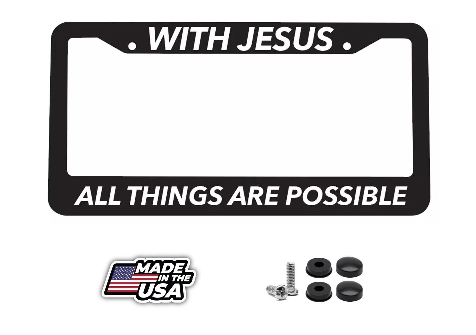 With Jesus All Things Are Possible God Bible Christian Car License ...
